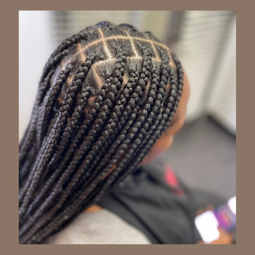 Medium Knotless Box Braids – Clenched Beauty